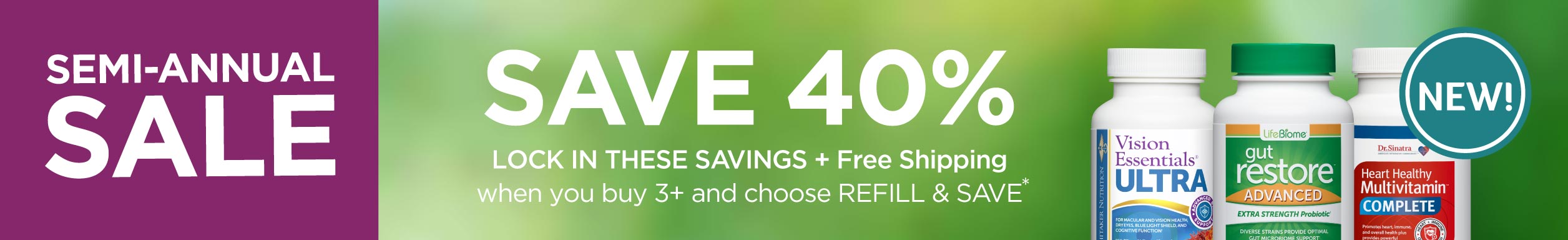 Extra $10 off today on a new REFILL & SAVE order!
