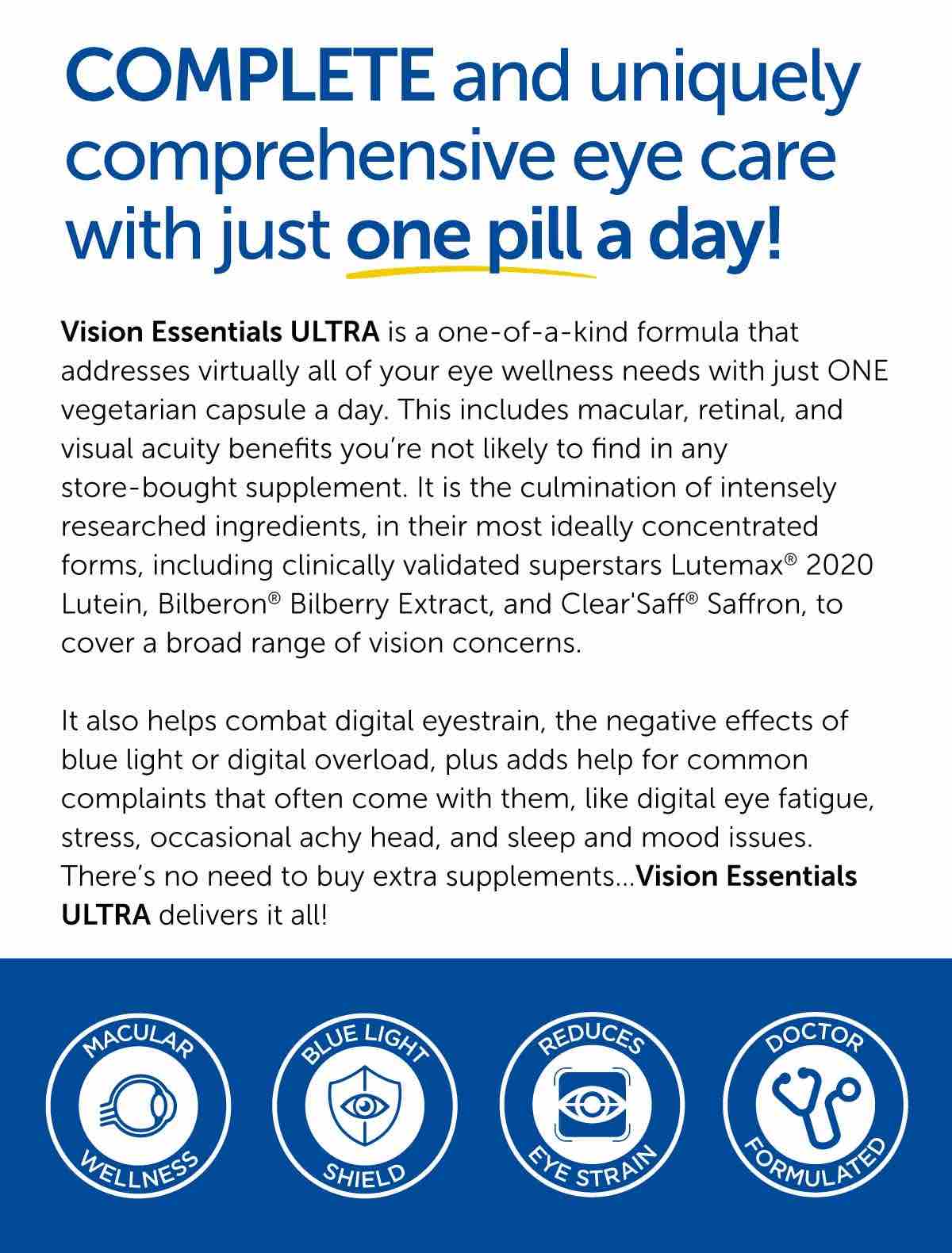 Vision Essentials Ultra - Whitaker Nutrition | Healthy Directions